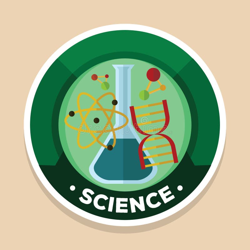 Science Label. Vector Illustration Decorative Design Stock Vector ...