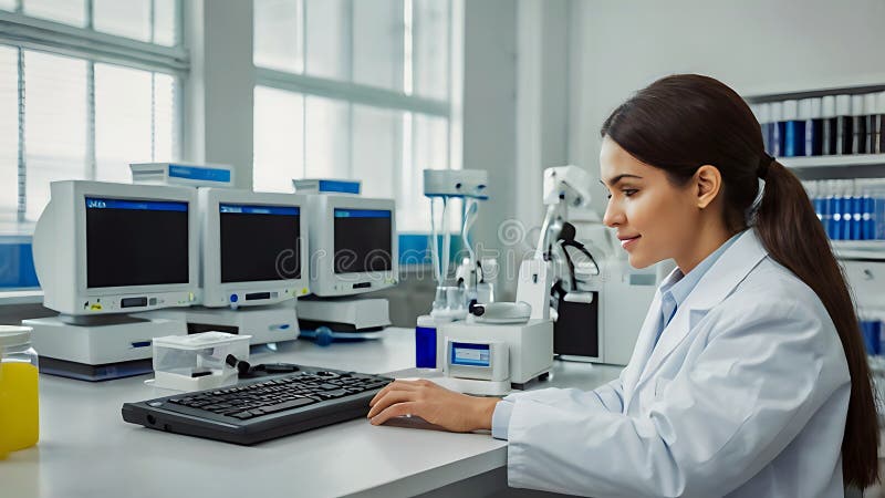 Scientist Inspecting Simulated Electricity and Substation Supply in ...