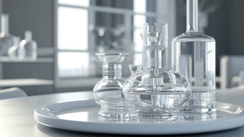 Science Laboratory Chemical Beaker, Erlenmeyer and Round Flask Lab ...