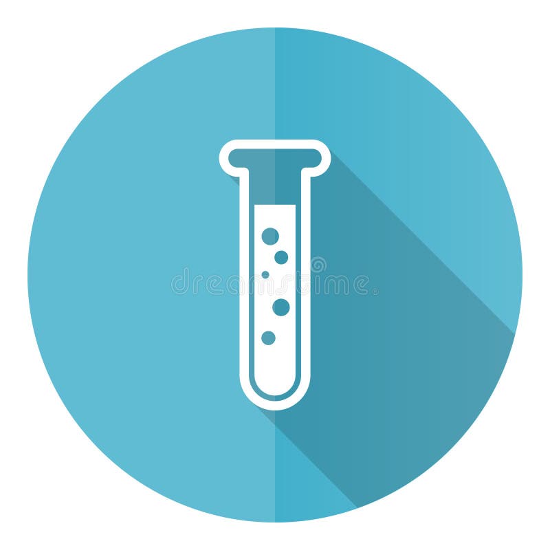 Science, Laboratory, Chemistry Blue Round Flat Design Vector Icon ...