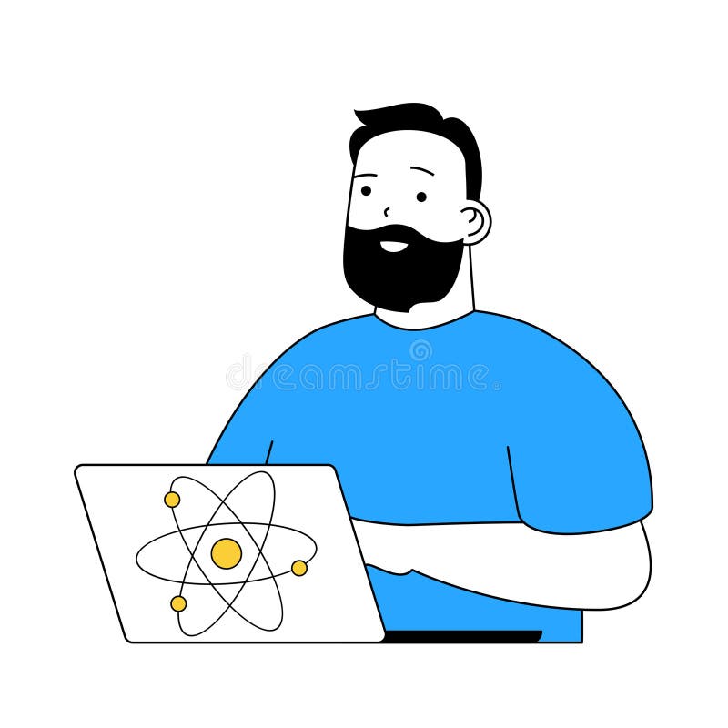 Science Laboratory Concept with Cartoon People in Flat Design for Web ...