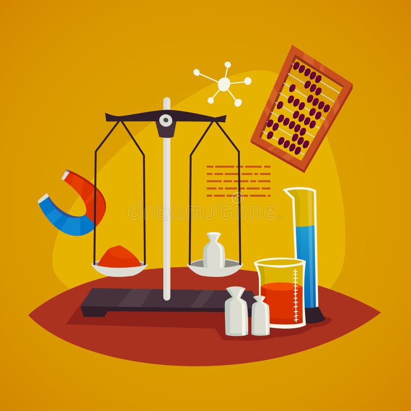 Science Laboratory Equipment Composition Stock Vector - Illustration of ...