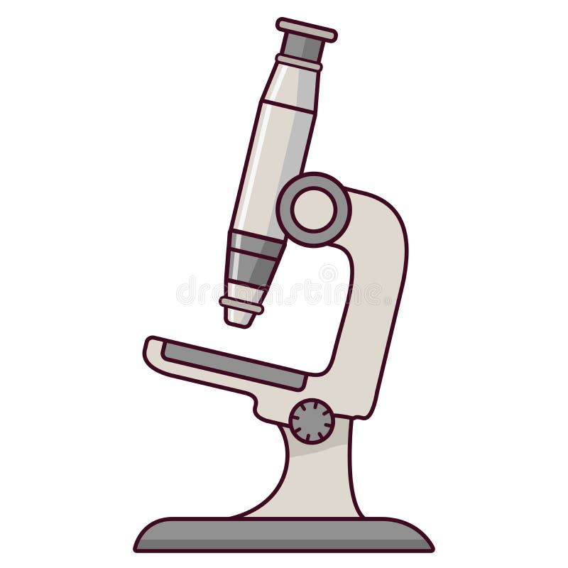 Microscope Icon. Isolated Flat Line Art Vector. Stock Vector ...