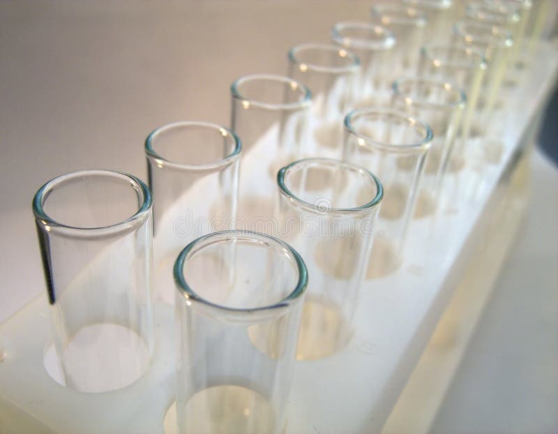 Science Laboratory Glass Test Tubes , Laboratory Equipment Stock Image ...