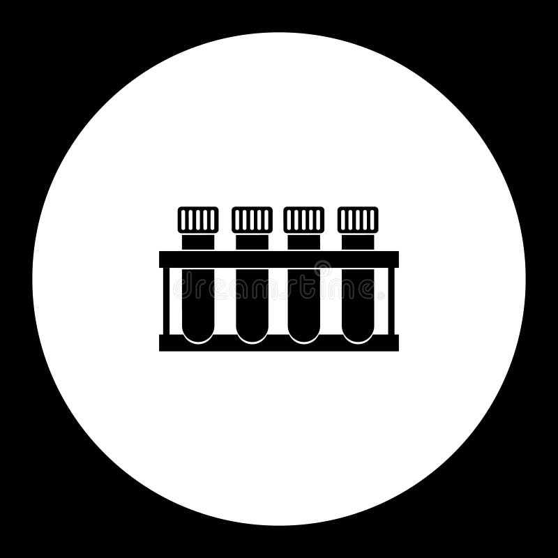 Science Laboratory Glass Tubes for Blood Black Icon Eps10 Stock Vector ...