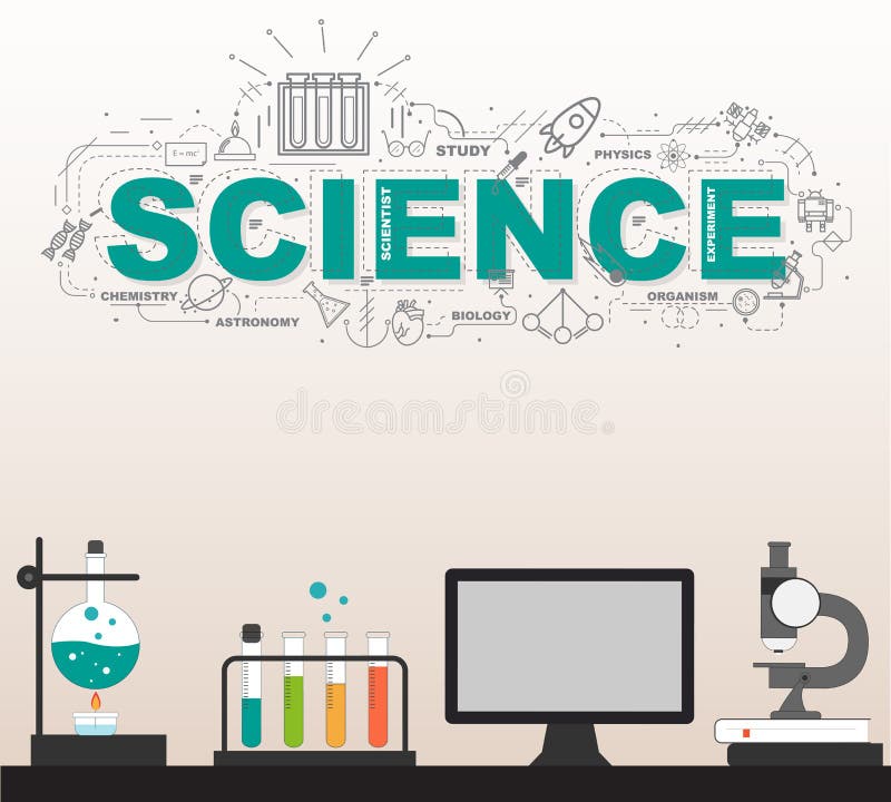 Science Laboratory with High Technology Infographic Design Stock ...