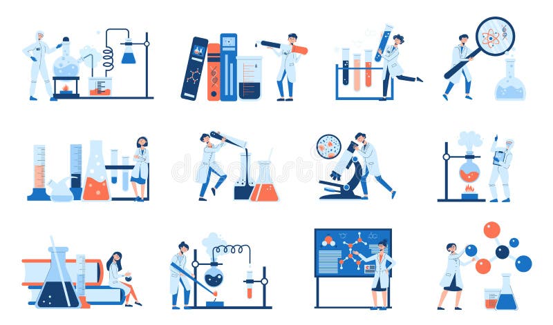 Science Laboratory Icon Set Stock Vector - Illustration of astrology ...