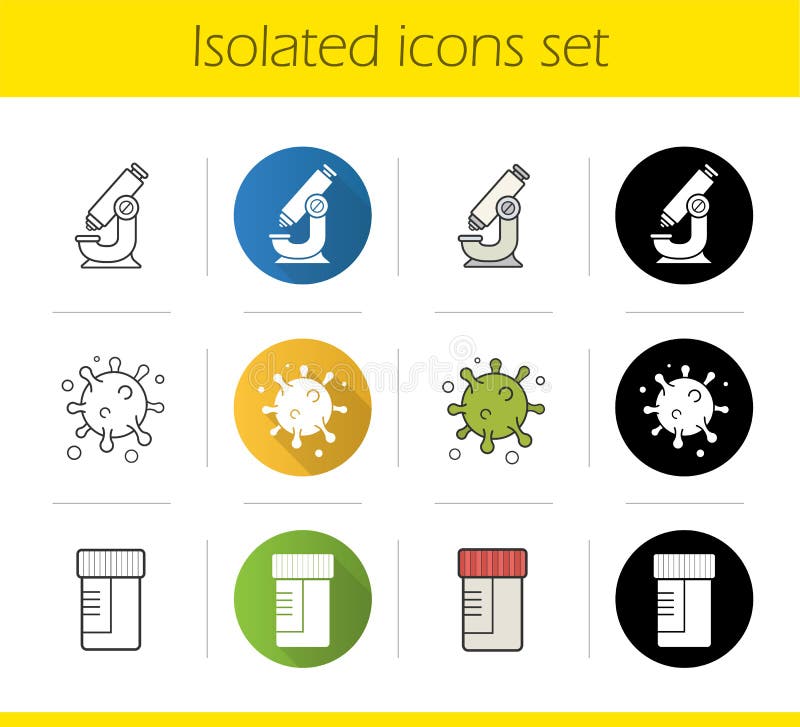 Science Laboratory Icons Set Stock Vector - Illustration of medical ...