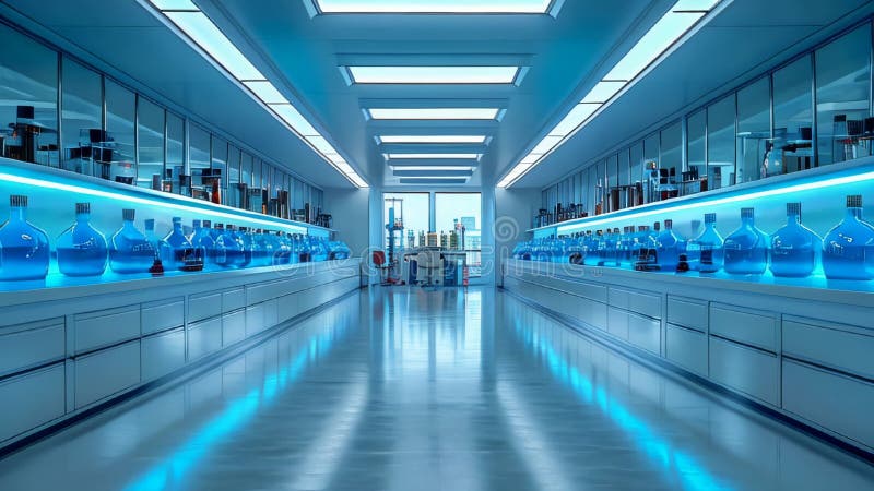 Science Laboratory Interior with Equipment and Science Stock Footage ...