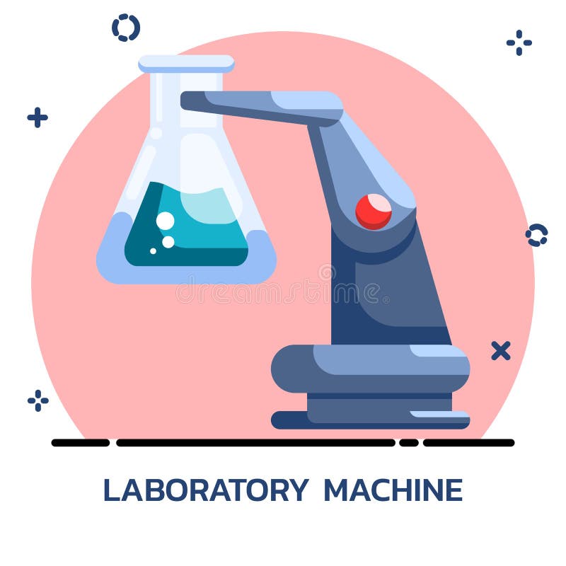Science Laboratory Machine Learning Filled Outline Style Stock Vector ...