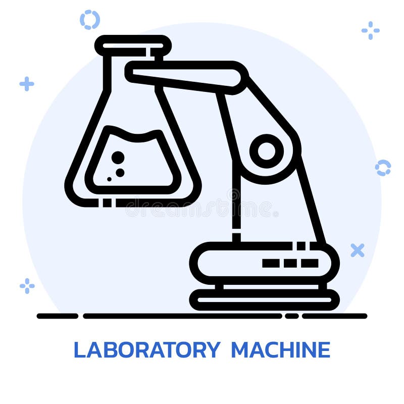 Science Laboratory Machine Learning Filled Outline Style Stock Vector ...
