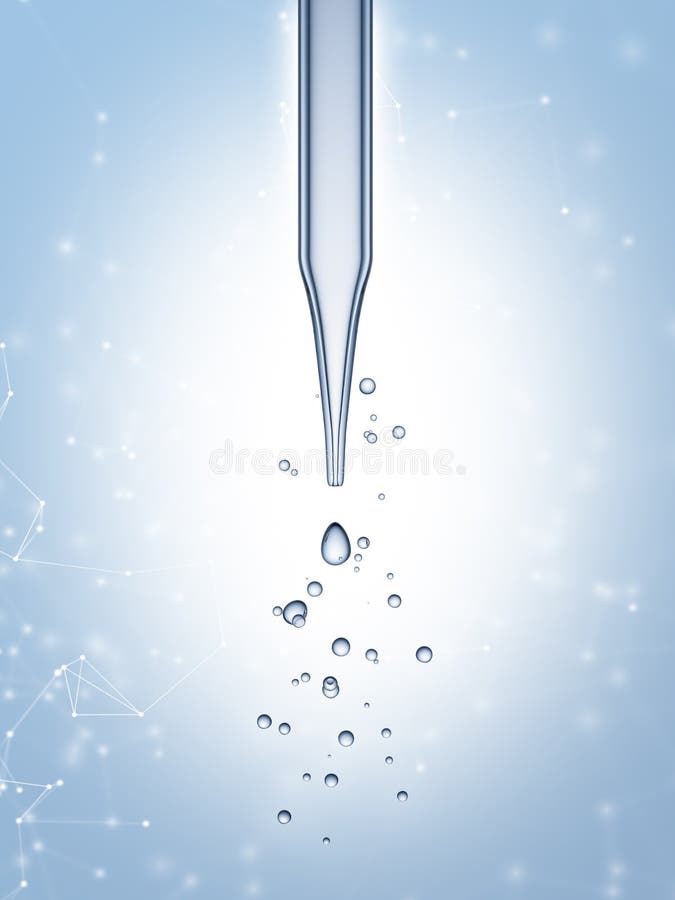 Science Laboratory Pipette with a Drop of Chemical Stock Photo - Image ...