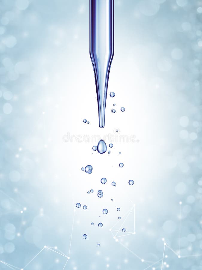 Science Laboratory Pipette with a Drop of Chemical Stock Illustration ...