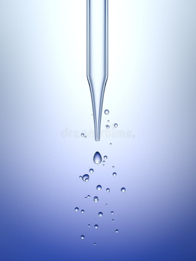 Science Laboratory Pipette with a Drop of Chemical Stock Image - Image ...