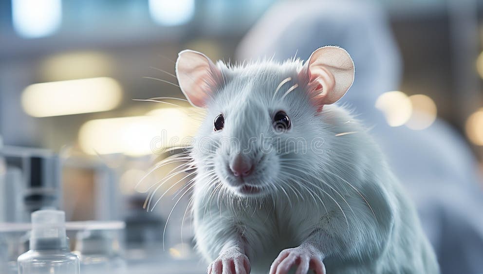 Science Laboratory Rat, Testing Mouse Stock Illustration - Illustration ...