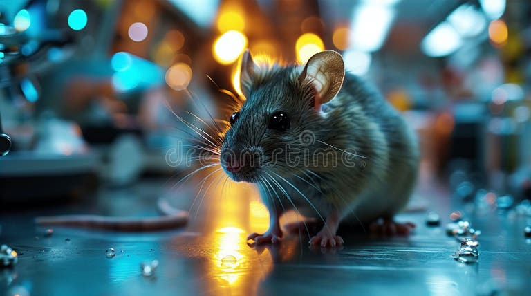 Science Laboratory Rat, Testing Mouse Stock Illustration - Illustration ...