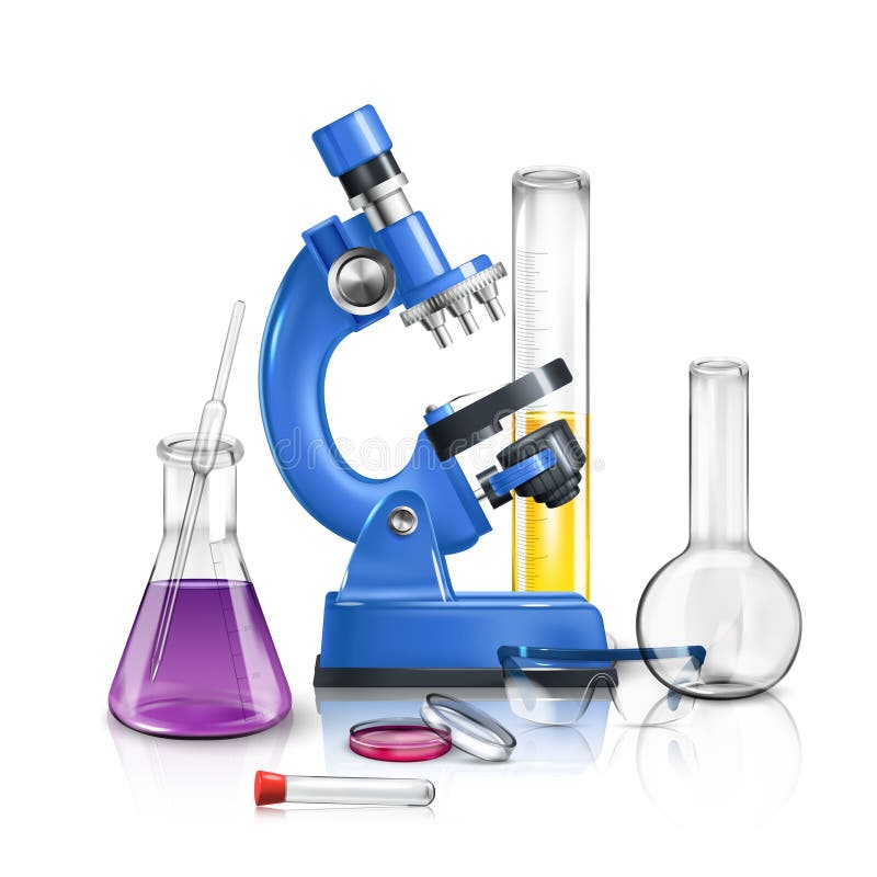 Science Laboratory Realistic Composition Stock Vector - Illustration of ...