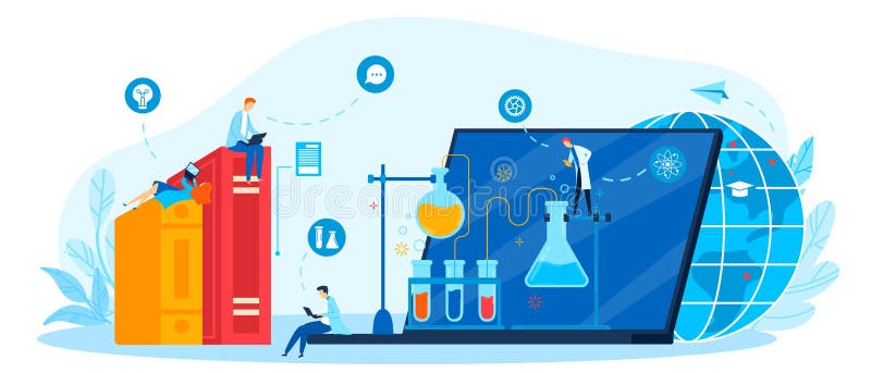 Discovery Science, Experiments, Word with Flat Scientific Formulas and ...