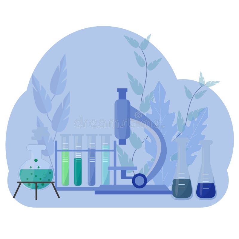 Science Laboratory Research Concept. Chemistry, Biological Graphic ...