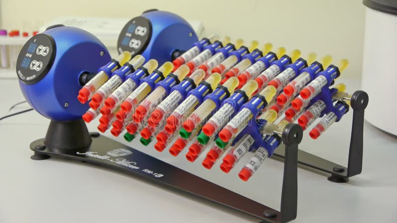 Medical Test Sample Tubes Beaker with Analyzes. Analyzing Samples ...