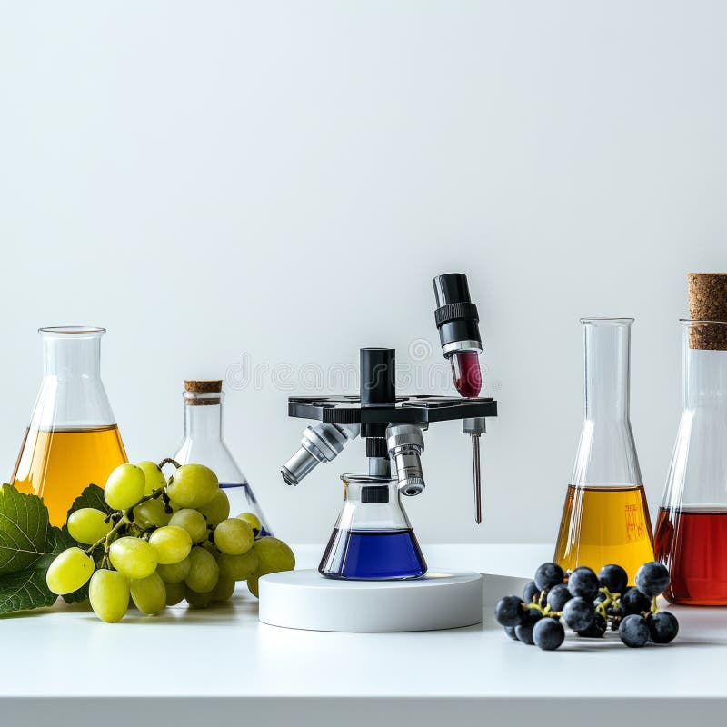 Science Laboratory Research and Development Concept with Microscope ...