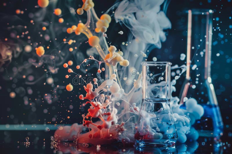 Science Laboratory Research and Development Concept. Test-tubes with ...