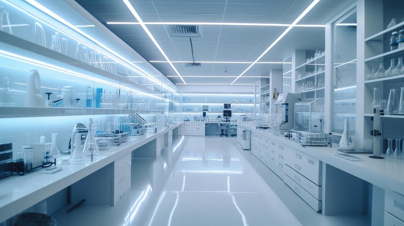 Science laboratory room. stock illustration. Illustration of clinic ...