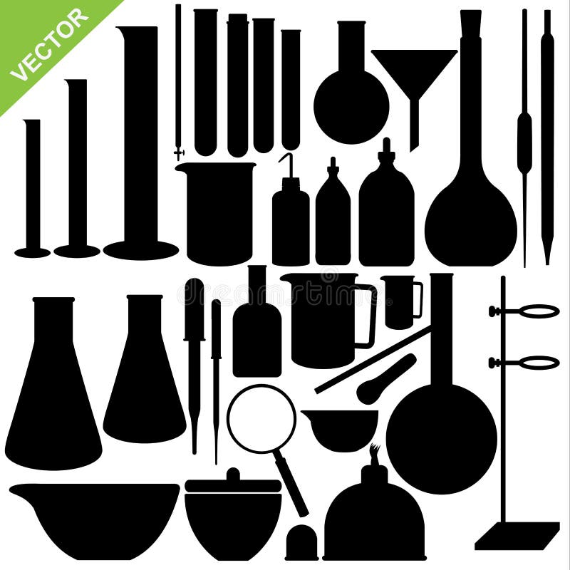 Science Laboratory Silhouettes Vector Stock Vector - Illustration of ...