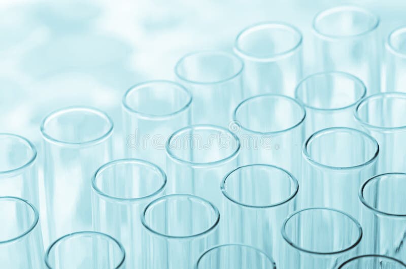 Science Laboratory Test Tubes in Clear Tone Stock Image - Image of ...