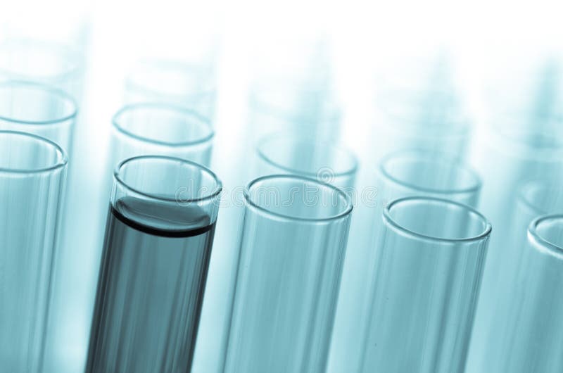 Science Laboratory Test Tubes in Clear Tone Stock Image - Image of ...