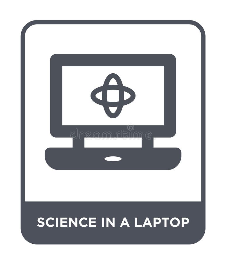 Science in a Laptop Icon in Trendy Design Style. Science in a Laptop ...