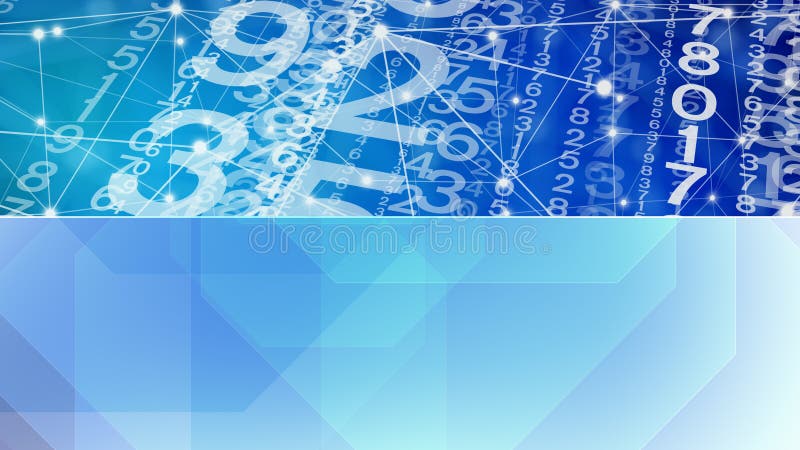 Template for Science Presentation with Random Numbers on Clear ...