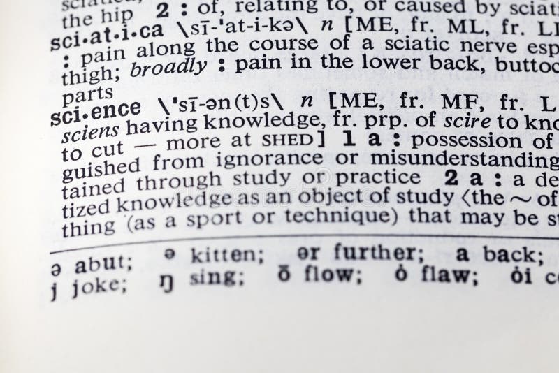 Science in dictionary. stock image. Image of selective - 4483829