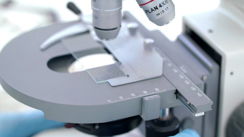 Science, Lens or Doctor Hands with Microscope in Lab for DNA Study ...