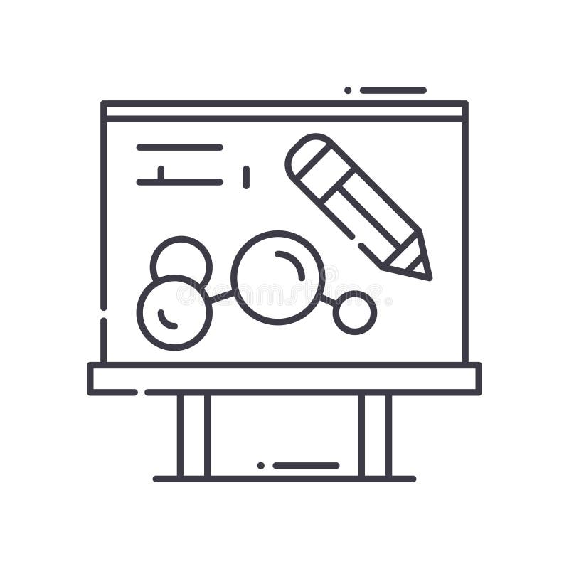 Science Lesson Icon, Linear Isolated Illustration, Thin Line Vector ...