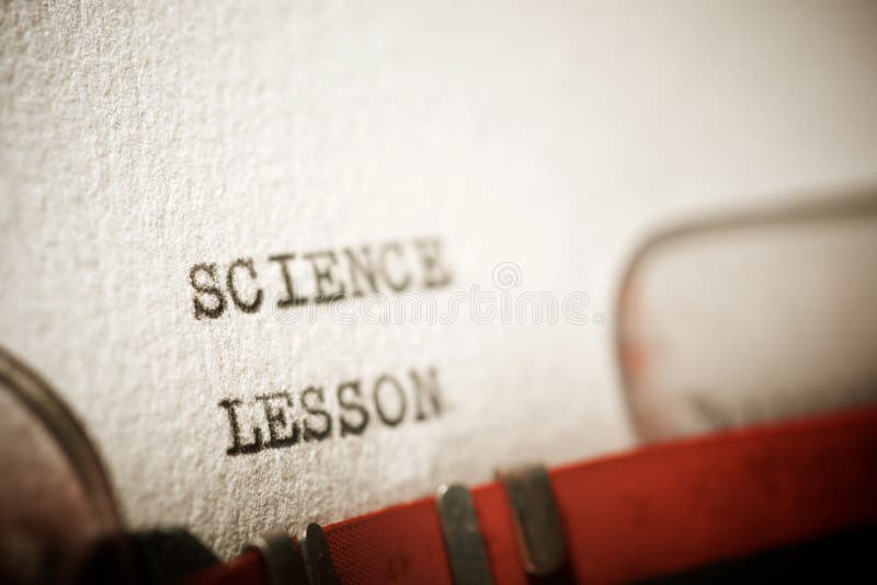 Science lesson text stock photo. Image of learning, paper - 277714758
