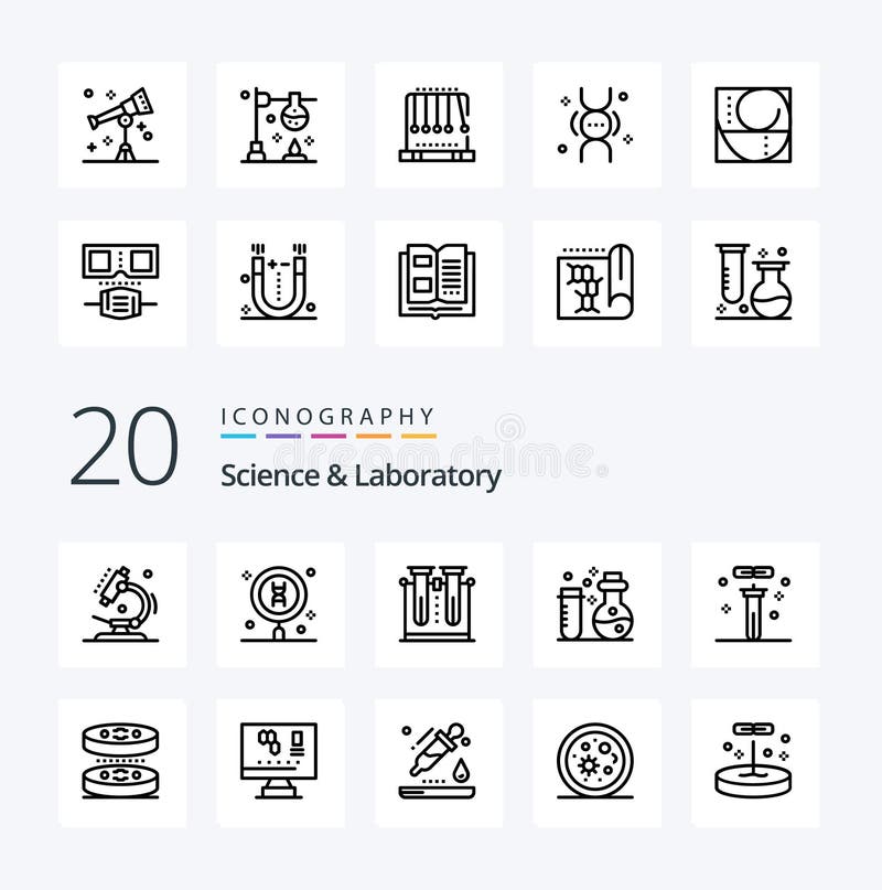20 Science Line Icon Pack Like Science Flasks Search Chemistry Testing ...
