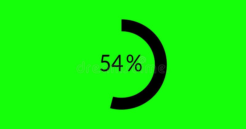 Science Loading Black Circle Ring on Green Background. 100 in the ...