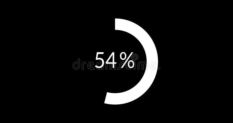 Science Loading White Circle Ring on Black Background. 100 in the ...