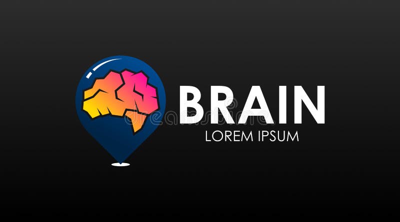 Brain Logo Vector for Science Purpose Stock Illustration - Illustration ...