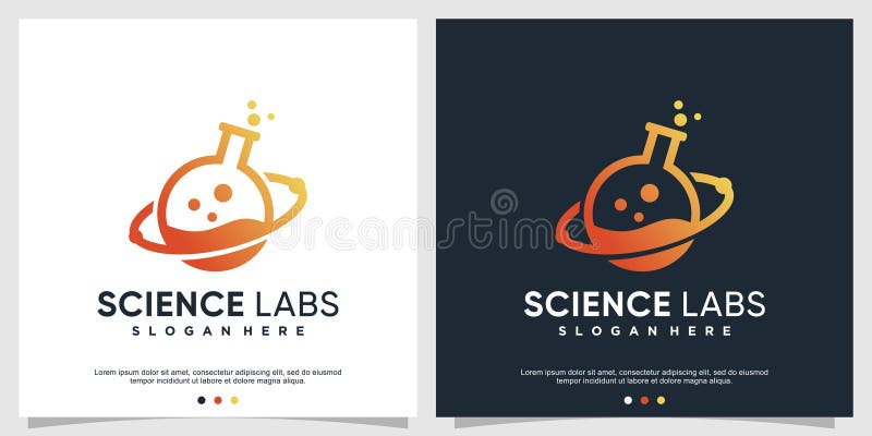 Science Logo Concept with Creative Element Style Premium Vector Stock ...