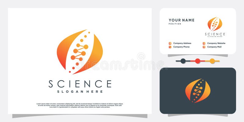 Science Logo with Creative Element Concept Premium Vector Stock Vector ...
