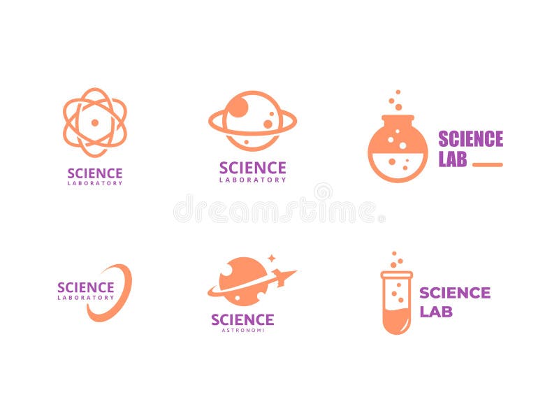 Science Logo Template, Laboratory Vector Logo Bundling, Science Emblem ...