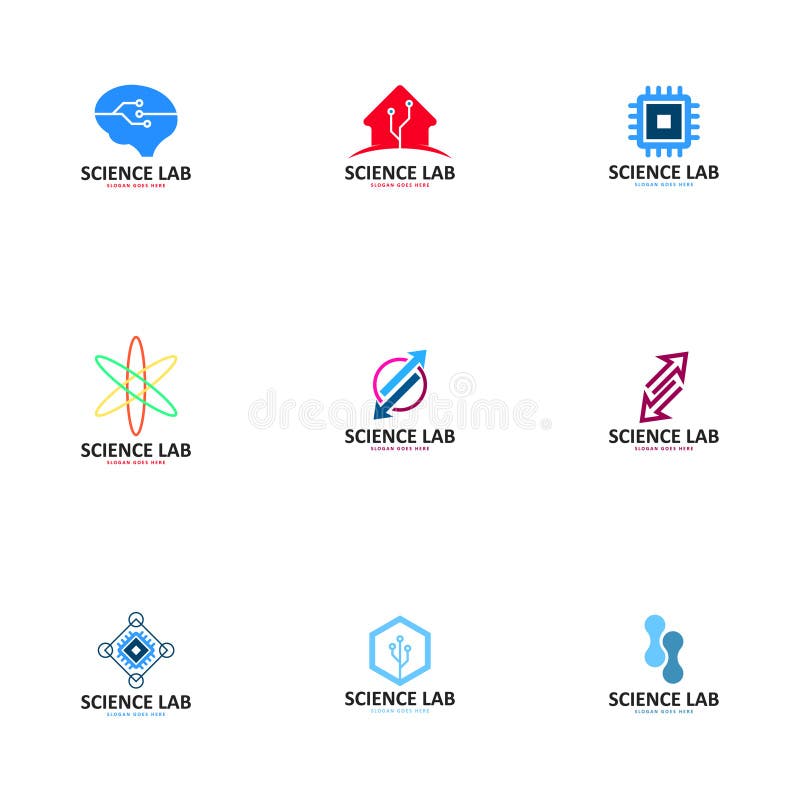 Science Logo Vector Art Template Stock Vector - Illustration of concept ...