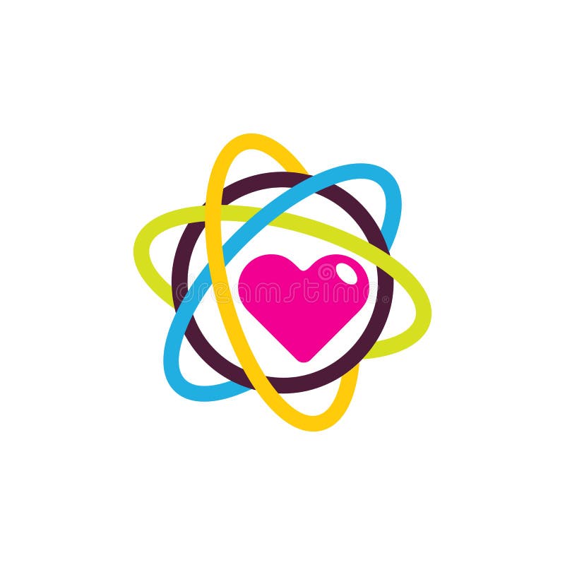 Science Love Logo Icon Design Stock Vector - Illustration of design ...