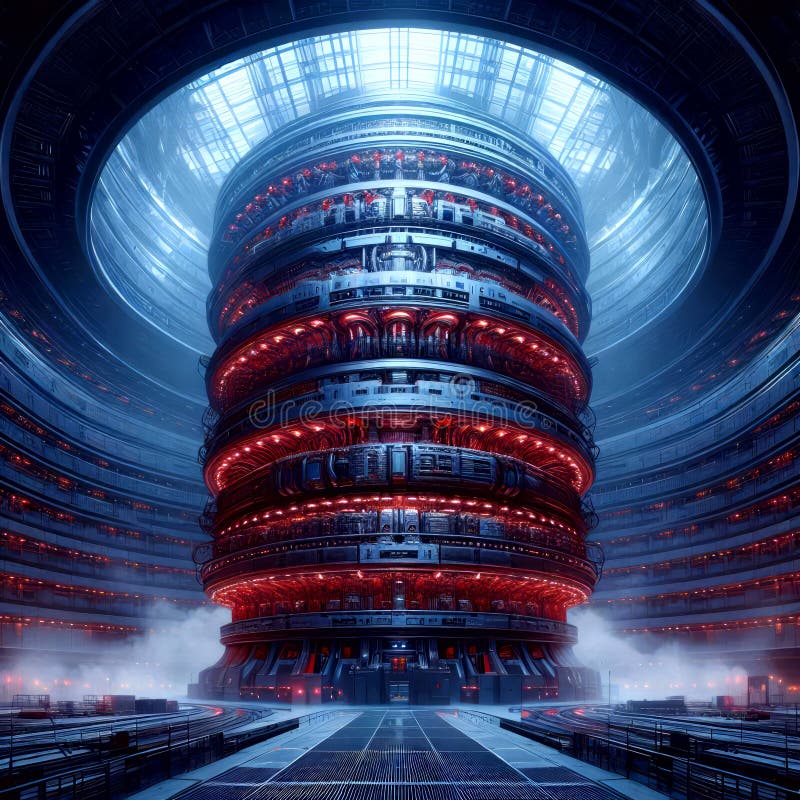 Super computer quantum stock illustration. Illustration of cabinets ...