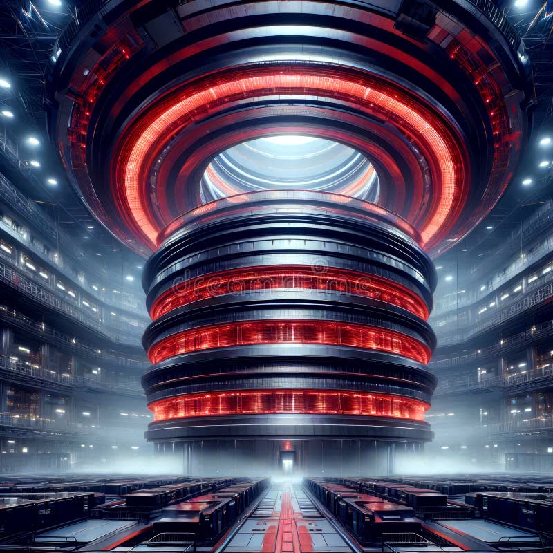 Super computer quantum stock illustration. Illustration of floor ...