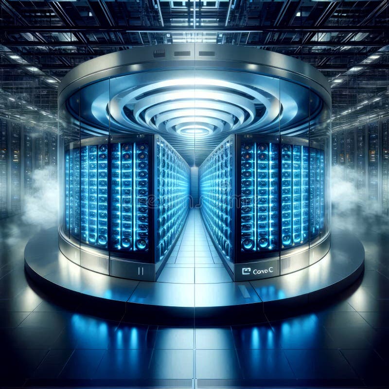 Super computer stock illustration. Illustration of hundreds - 333102557