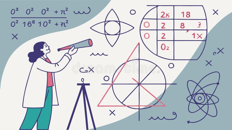 Science and Math Study, Education for STEM and Learning Themes Vector ...