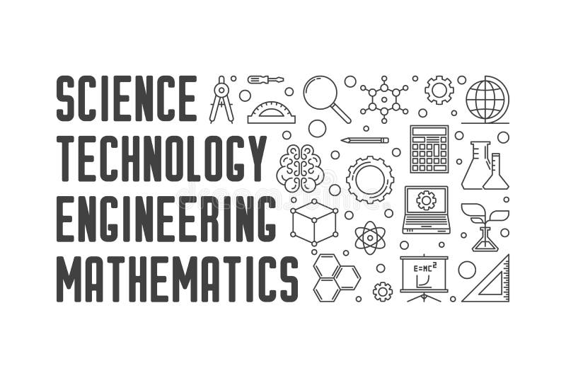 STEM Outline Icons Set. Vector Science Concept Symbols Stock Vector ...